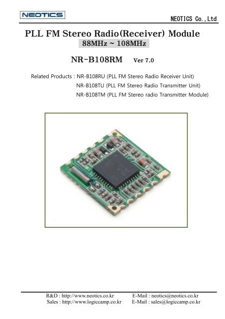 PLL FM Stereo Radio(Receiver) Module