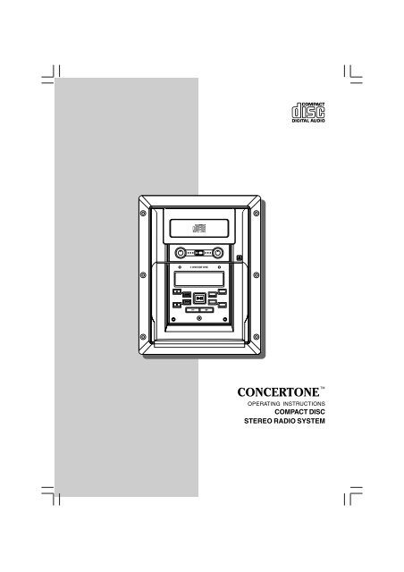 COMPACT DISC STEREO RADIO SYSTEM - Concertone
