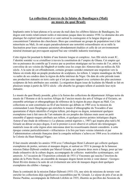 Marcel Griaule - musée du quai Branly