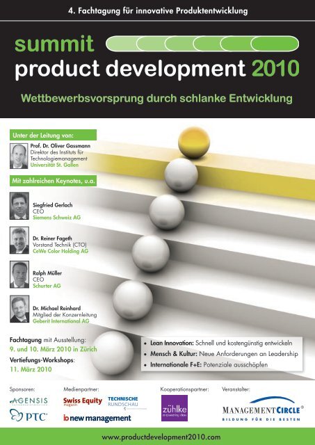summit product development 2010 - MBtech Group
