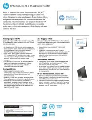 HP Pavilion Data Sheet - Hewlett Packard - HP