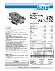 530, 550 Triplex Plunger Pump Data Sheet - Cat Pumps