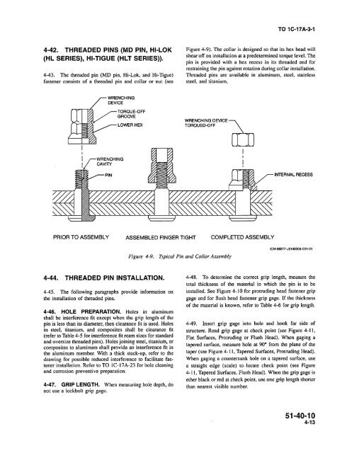 4-42. THREADED PINS (MD PIN, HI-LOK (HL SERIES ... - AMTSociety