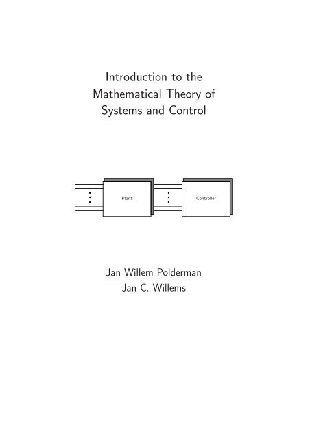 Introduction to the Mathematical Theory of Systems and Control