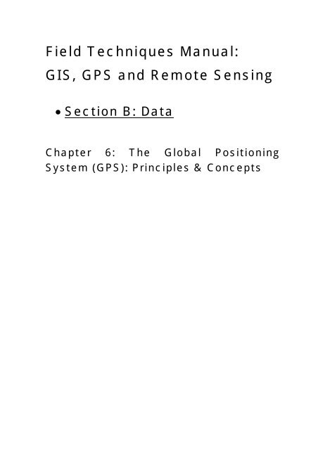 The Global Positioning System (GPS): Principles and Concepts