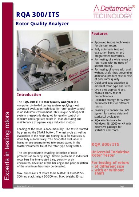 RQA 300/ITS - Deltatronic