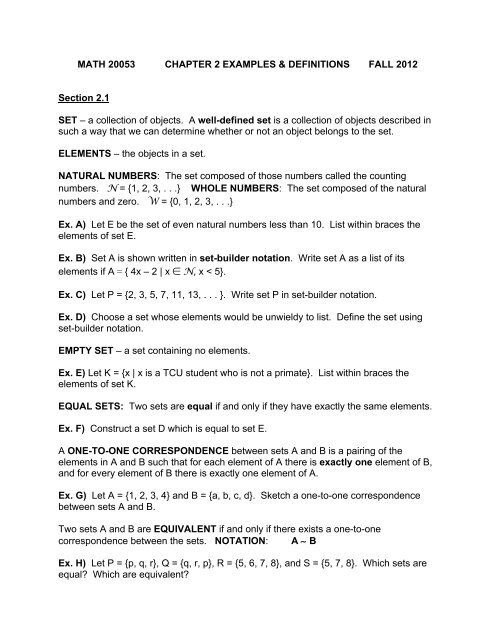 Element Notation Examples