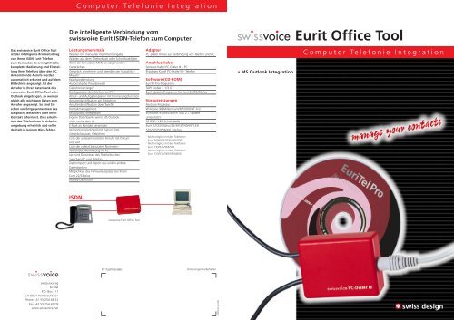 Eurit Office Tool - swissvoice