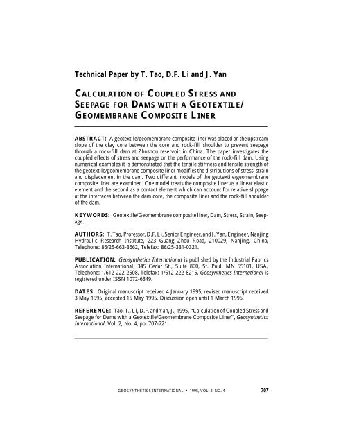 Technical Paper by T. Tao, D.F. Li and J. Yan - IGS - International ...