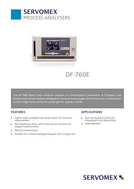 DELTA F DF-760 Product Information - Servomex are the experts in ...