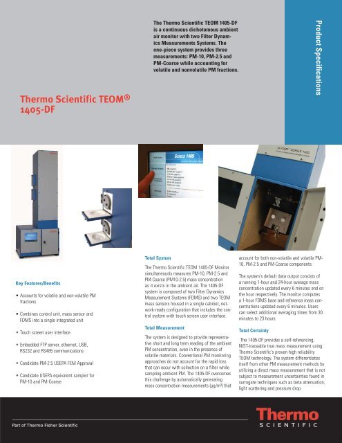 Thermo Scientific TEOM® 1405-DF