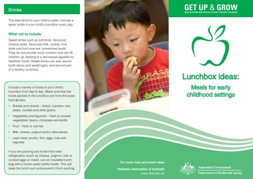 Get Up & Grow Brochure - Department of Health and Ageing
