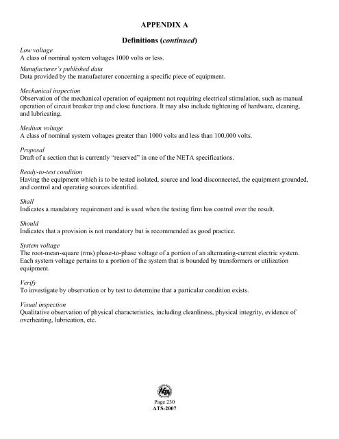 APPENDIX A Definitions