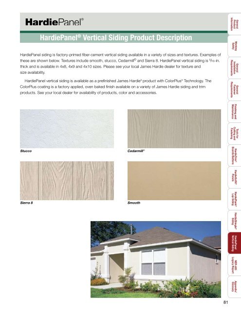 HardiePanel® Vertical Siding Product Description - James Hardie