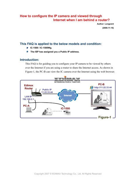 How to configure the IP camera and viewed through ... - Edimax How to configure the IP camera and viewed through ... - Edimax