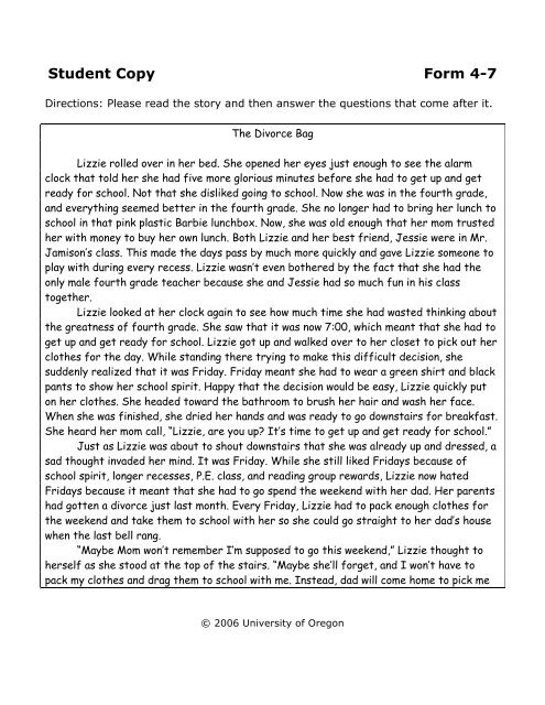 Student Copy Form 4-7 - easyCBM.com