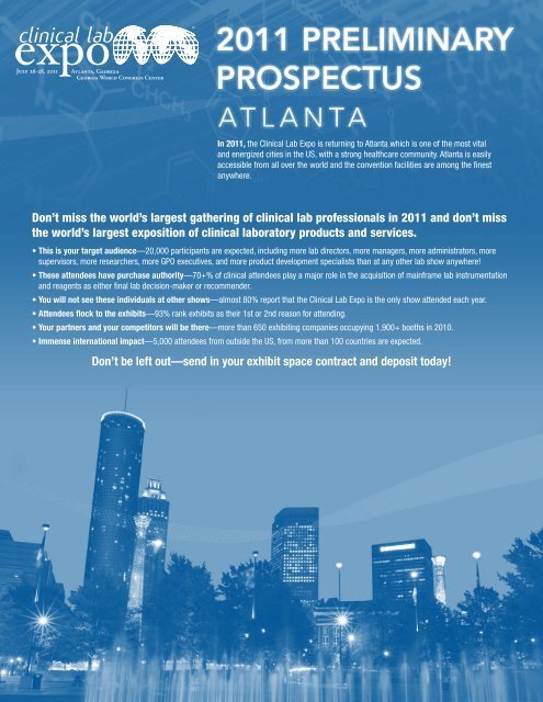 AACC Clinical Lab Expo Prospectus