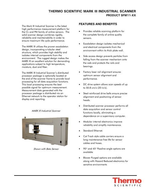 THERMO SCIENTIFIC MARK III INDUSTRIAL SCANNER