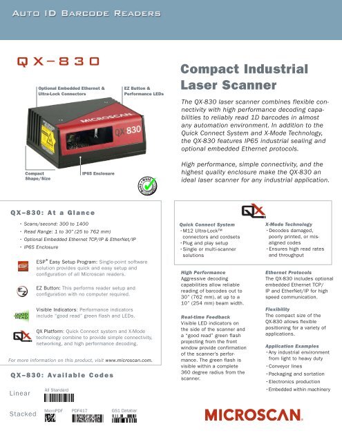 Compact Industrial Laser Scanner - Microscan