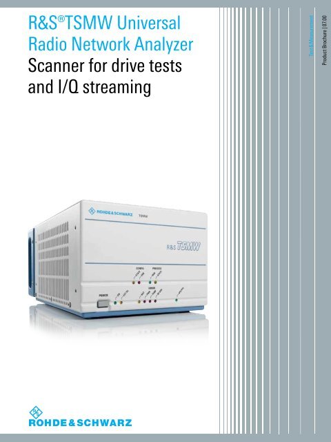 R&S®TSMW Universal Radio Network Analyzer Scanner for drive ...