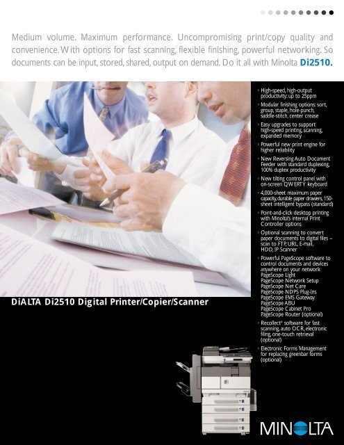 DiALTA Di2510 Digital Printer/Copier/Scanner ... - Copier Works