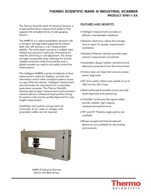 THERMO SCIENTIFIC MARK III INDUSTRIAL SCANNER