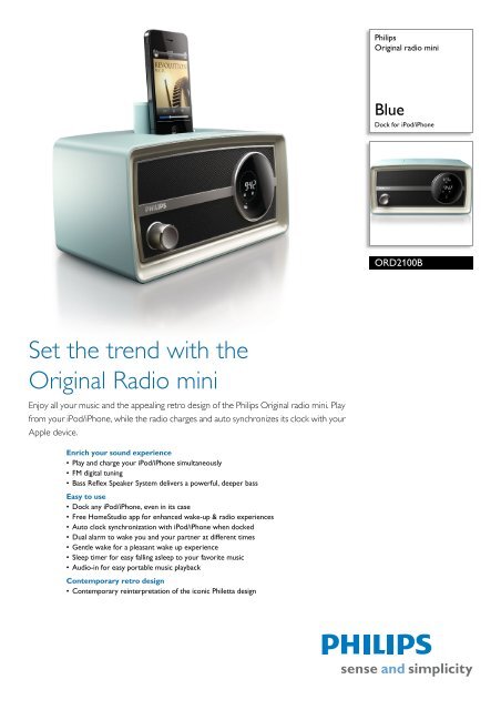 ORD2100B/12 Philips Original radio mini