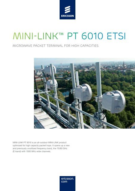 Mini-link™ pt 6010 etsi - Ericsson
