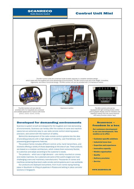 SCANRECO Control Unit Mini - Koppen & Lethem Ltd