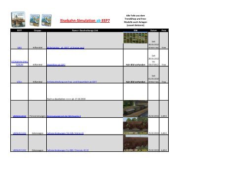 Eisebahn-Simulation ab EEP7