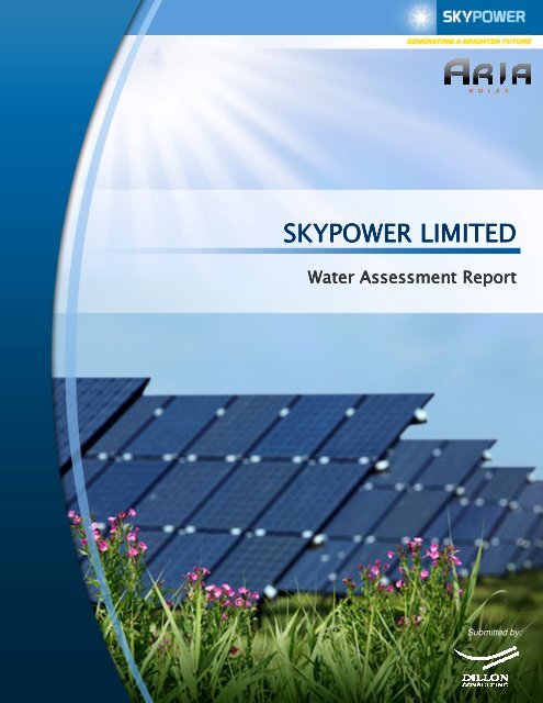 Aria Solar Project - Water Reports