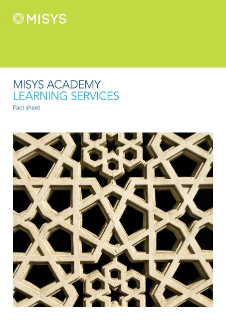 MISYS ACADEMY Factsheet
