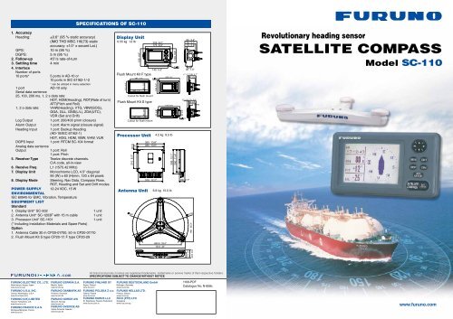 satellite compass(gps compass) sc-110 - Furuno
