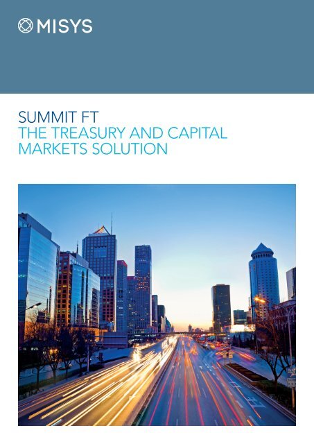 summit ft the treasury and capital markets solution - Misys