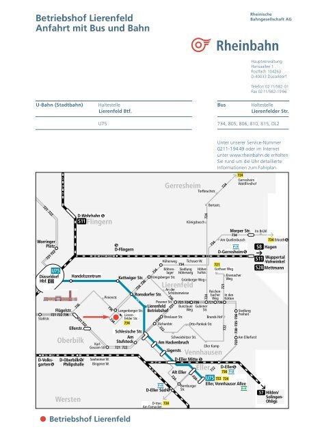 RB Anfahrtsplan Lierenf. - Rheinbahn