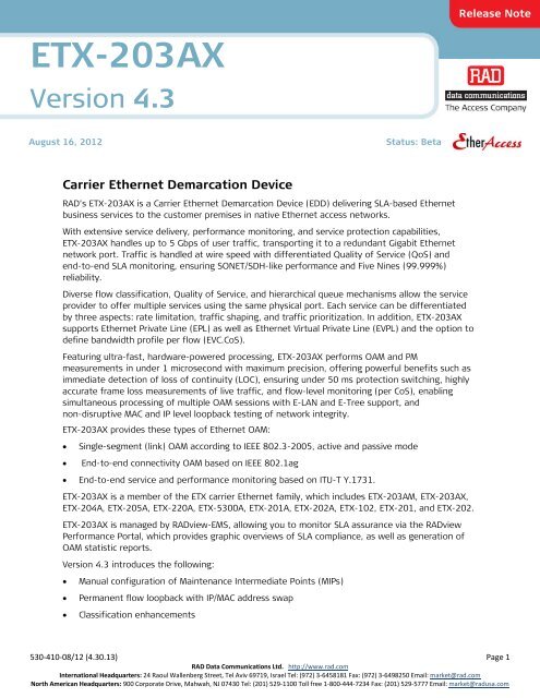 ETX-203AX - Connect Data