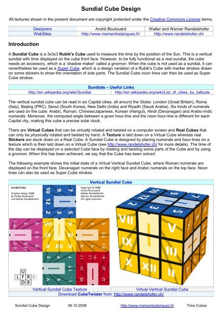 Sundial Cube Design - mementoslangues.fr