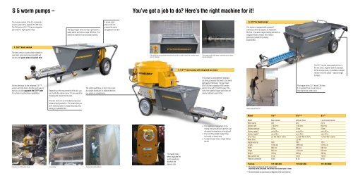 S 5 worm pumps - Putzmeister Shotcrete Technology