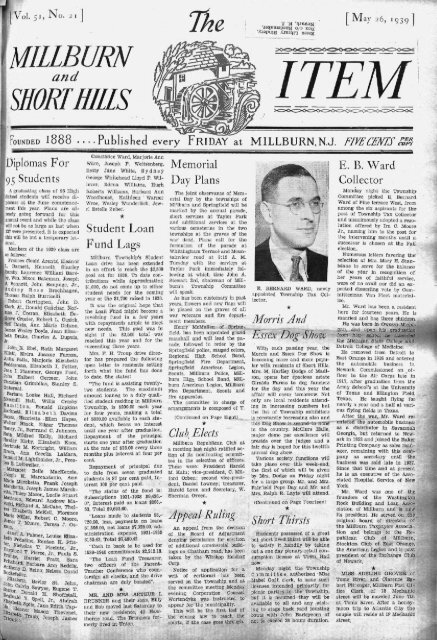 SHORT MIS - Millburn Public Library