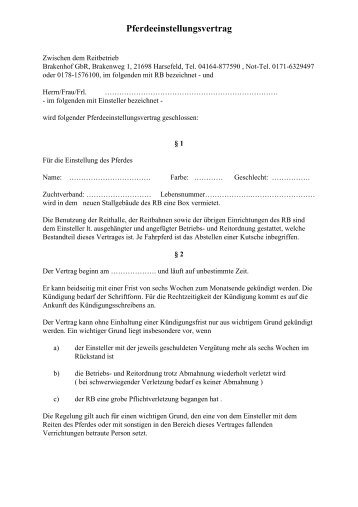 Muster Einstellvertrag