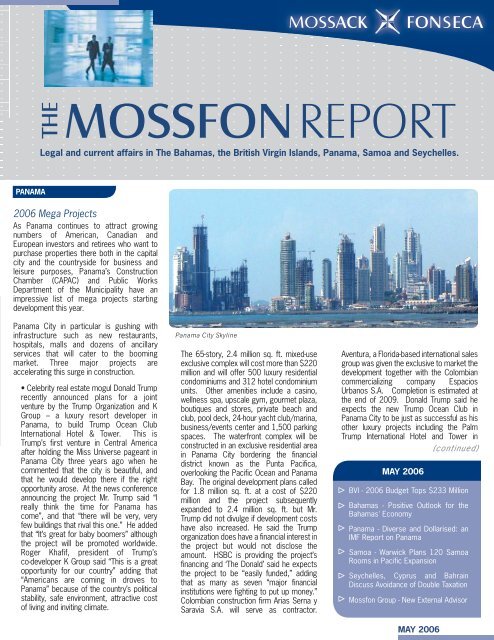 mossfon report the - Mossack Fonseca & Co.
