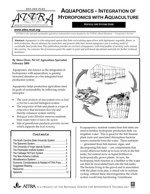 Hydroponics And Aquaculture