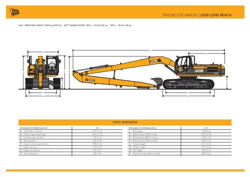 TRACKED EXCAVATOR | JS330 LONG REACH - JCB TRACKED EXCAVATOR | JS330 LONG REACH - JCB