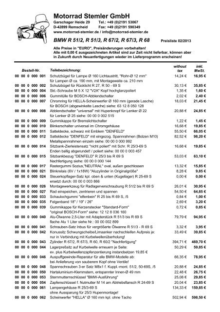 preise r 51-2 bis r 68.pdf - Motorrad Stemler GmbH