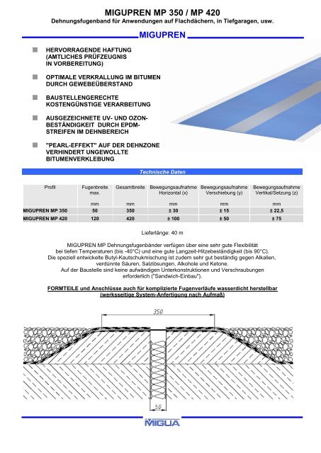 MIGUPREN MP 350 / MP 420 MIGUPREN - migua