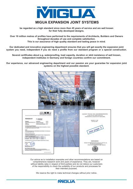 MIGUA EXPANSION JOINT SYS