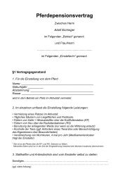 Pferdeeinstellvertrag