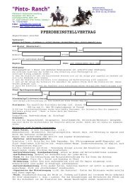 Pferdeeinstellvertrag - Offenstall Ehenfeld