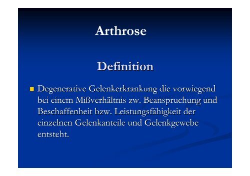 Arthrose