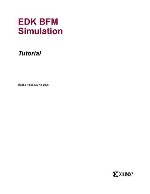 Edk Bfm Simulation Tutorial Xilinx